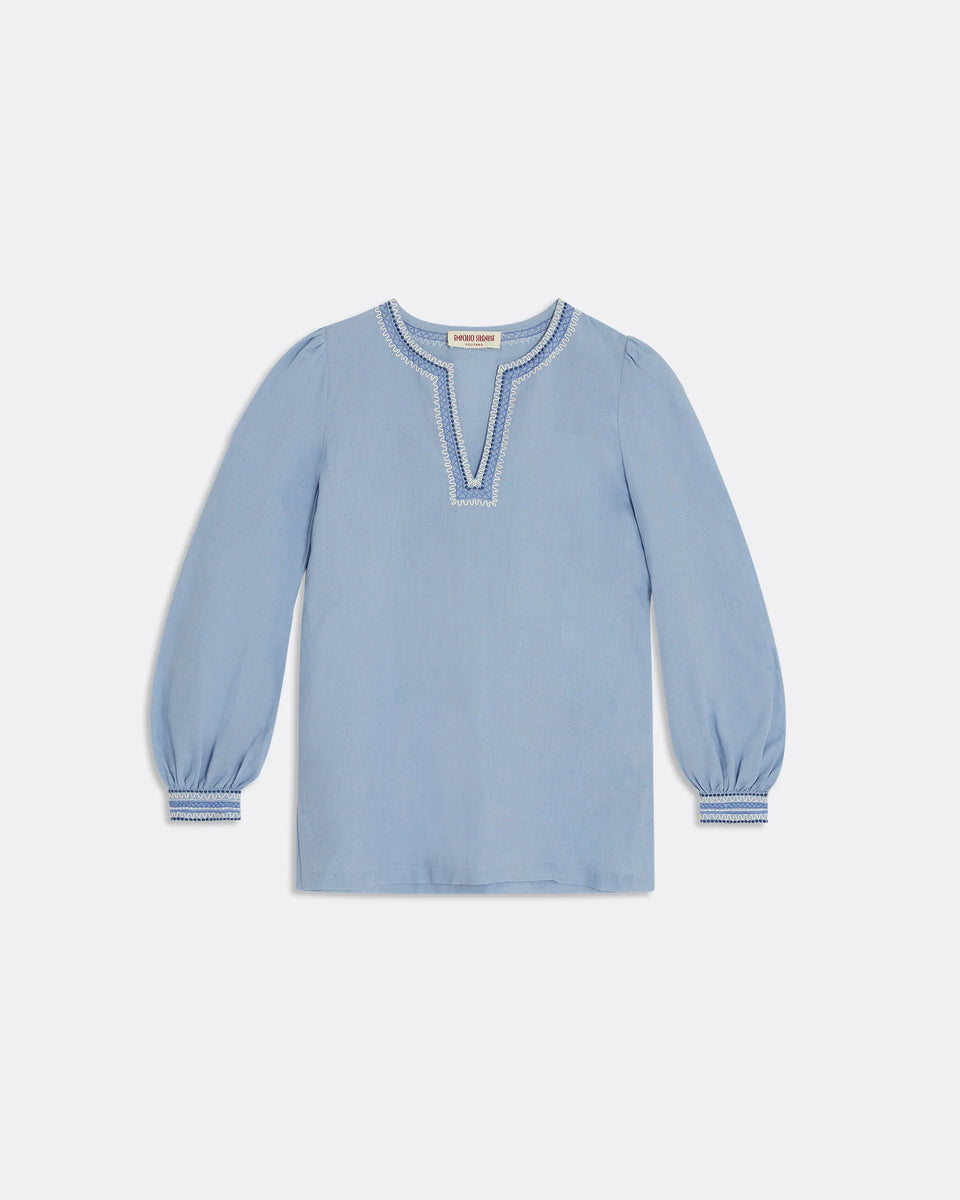 Vera Blouse w/Chios Embroidery – ABODE HOME
