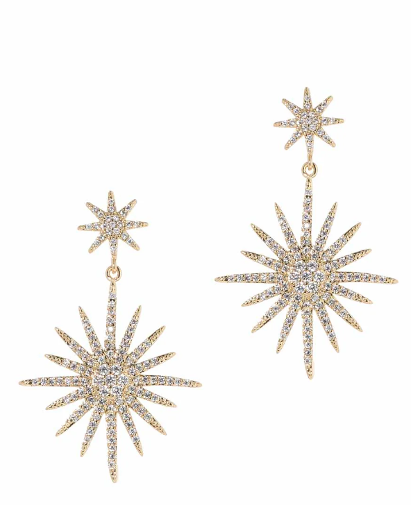 Gold Theia Double Tier Drop Earrings – ABODE HOME
